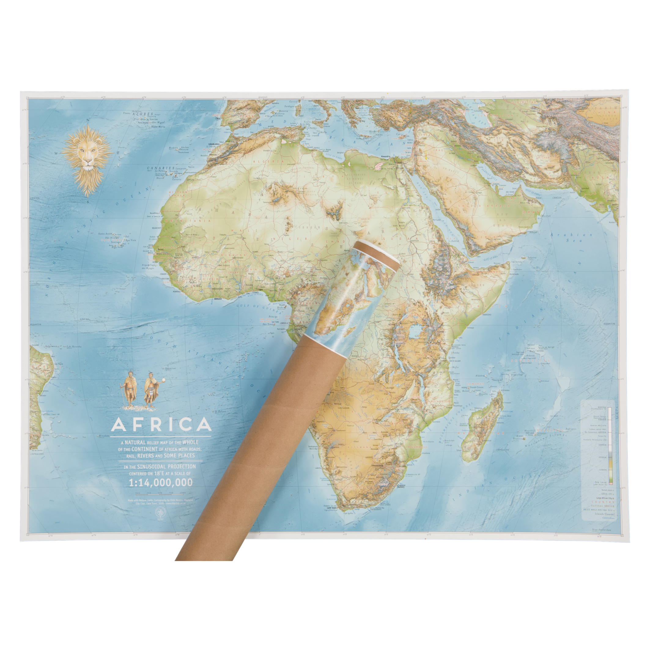 Africa Map | Clip Clop | Size: 930 x 690mm The African mainland is ...